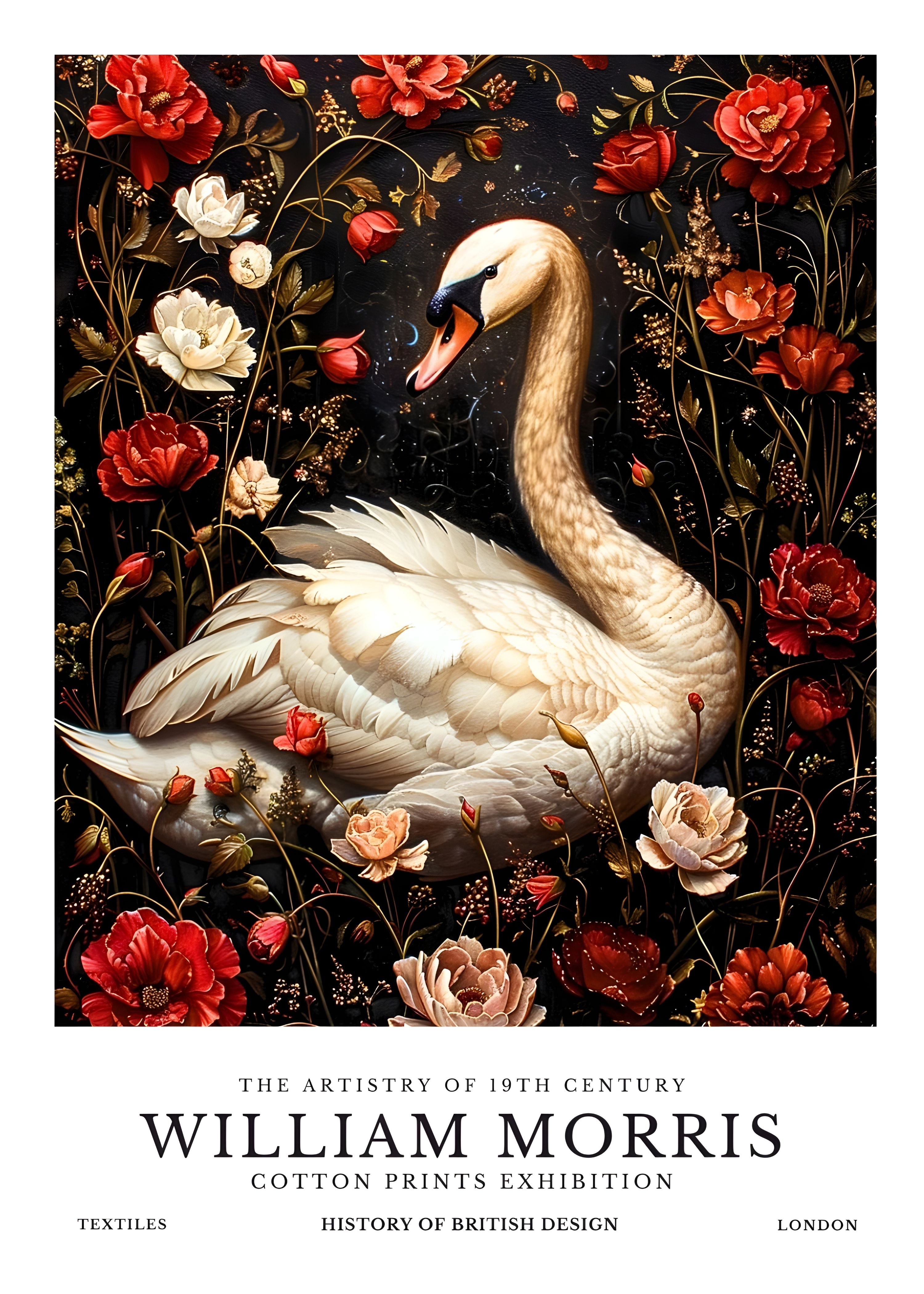 William Morris Swan Art Print – Canvas & Paper | Classic Home Decor ...